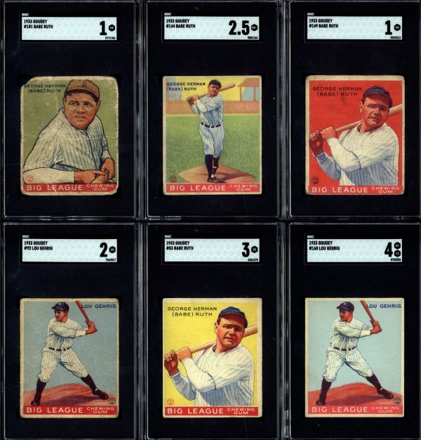 1933 Goudey Baseball Complete Set Break Including Babe Ruth Available ...