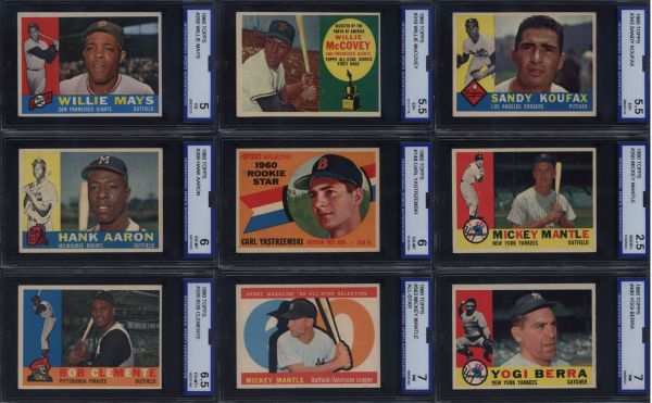 1960 Topps Baseball Set Break Including Carl Yastrzemski Rookie Listed ...